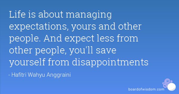 Managing Expectations – Bernadette A. Sahm
